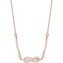 Emporio Armani Damen Kette mit Anhänger "Schmuck Geschenk Metall Halsschmuck SENTIMENTAL", mit Zirkonia, Metall, L: 42, rosa, Metall, Halsketten, mit