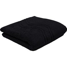 Duschtuch Ross, B:75cm L:140cm, schwarz, Frottier, Baumwolle, Handt&uuml;cher, "Cashmere feeling", 100% Baumwolle, mit Wellen-Bord&uuml;re, gro&szlig;e Farbauswahl