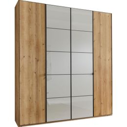 Dreht&uuml;renschrank Wiemann, B:197,3cm H:236cm T:58cm, beige, Floatglas, Holzwerkstoff, Schr&auml;nke, "Quito", hochwertige Beschl&auml;ge inkl. T&uuml;rd&auml;mpfung