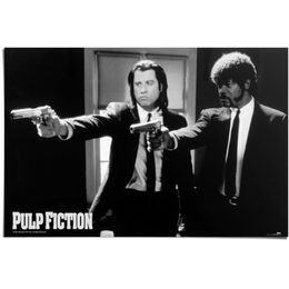 Poster Reinders, B:91,5cm H:61cm, schwarz, Papier, K&uuml;che, Bilder, "Pulp Fiction Schwarz/weiss"