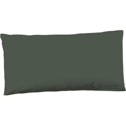 Kissenh&uuml;lle HIP, B:80cm L:40cm, gr&uuml;n, Baumwolle, Obermaterial: 100% Baumwolle, Kissenbez&uuml;ge, "Uni D", Baumwolle, Mako-Satin, 40x80, 1 St&uuml;ck,
