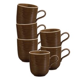 Seltmann Weiden Becher "Kaffeebecher Terra 400 ml 6er Set", 6 tlg., braun, Trinkgef&auml;&szlig;e