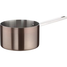Pinti Inox PINTINOX Kasserolle "Century", &Oslash; 20cm + H&ouml;he 12cm, rosa, T&ouml;pfe, Boden und Seitenw&auml;nde komplett aus 3 Schicht Material, Induktion