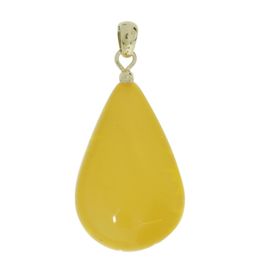 OSTSEE-SCHMUCK Damen Kettenanh&auml;nger "- Tropfen ca. 30 mm lang - Gold 333/000 - Bernstein -", Bernstein, gold, Bernstein, Schmuckanh&auml;nger