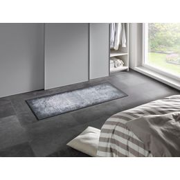 Teppich, B:60cm H:7mm L:140cm, grau, wash+dry by Kleen-Tex, Kunstfaser, Wohnzimmer, Teppiche, "Shades of Grey", rutschhemmend, waschbar, Wohnzimmer