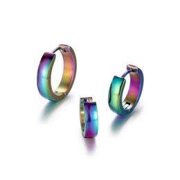 Firetti Damen Creolen-Set "Multipack Schmuck Geschenk Ohrschmuck Creolenset Regenbogen", Edelstahl, bunt, Edelstahl, Ohrringe
