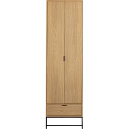 Kleiderschrank Woood, B:60cm H:210cm T:36cm, braun, Holz teilmassiv, Schränke