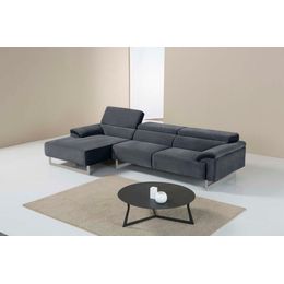 Ecksofa Egoitaliano, B:287cm H:94cm T:165cm, grau, Wohnzimmer, Sofas, "Malika, edel und bequem, Designsofa mit hochwertigen Bez&uuml;gen, L-Form", mit