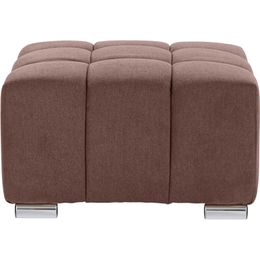 Hocker, B:71cm H:42cm T:71cm, braun, exxpo - SOFA FASHION, Struktur (100% Polyester);Webvelours (100% Polyester), Wohnzimmer, Hocker, "Elias