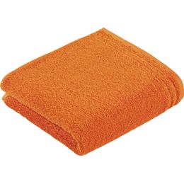 Badetuch Vossen, B:50cm L:100cm, orange, Walkfrottee, Obermaterial: 100% Baumwolle, Handtücher, "Calypso Feeling", mit schmaler Bordüre, aus 100%