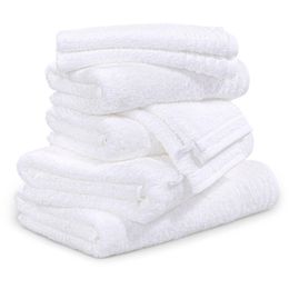 M&ouml;ve Handtuch Set M&Ouml;VE, wei&szlig;, Walkfrottier, Obermaterial: 100% Baumwolle, Handtuch-Sets, "New Classic", Waschhandschuhen, G&auml;ste-, Hand- und Duscht&uuml;chern,