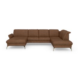 Sit & More Wohnlandschaft SIT & MORE, B:338cm H:84cm T:207cm, braun, Sofas, "Fashion U-Form", wahlweise mit Kopfteilverstellung, Vorziehsitz, motorisch,