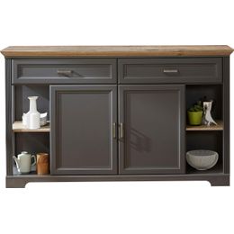 Sideboard Innostyle, B:171cm H:102cm T:48cm, grau, Holzwerkstoff, MDF, Wohnzimmer, Sideboards, "Jasmin", Breite 171 cm, 2 Holzt&uuml;ren, 2 Schubk&auml;sten, 4