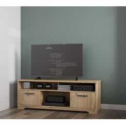 Lowboard FORTE, B:149,6cm H:54,8cm T:42cm, braun, Spanplatte, Wohnzimmer, Sideboards, "Joadakis, TV-Board, TV-Schrank, TV-Bank"