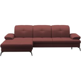 Sit & More Ecksofa SIT & MORE, B:279cm H:90cm T:185cm, rot, Wohnzimmer, Sofas, "Amica, L-Form, inkl. Sitztiefenverstellung & Armteilverstellung", wahlweise mit