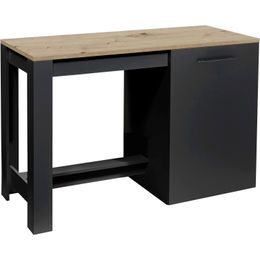 K&uuml;cheninsel, B:138cm H:91cm T:56cm, schwarz, BASIC BY BALCULINA, Komplettk&uuml;chen-Sets, "Andy K&uuml;cheninsel", Breite 138 cm, Stauraum und Essplatz
