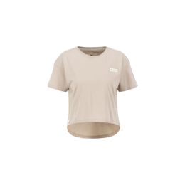 Damen Muscleshirt "Organics Cropped OS T Wmn", beige, Gr. L, Alpha Industries, Obermaterial: 100% Baumwolle, Shirts