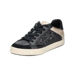 Geox Damen Sneaker "Geox Sneaker Lederimitat/Textil", Gr. 36, schwarz, Lederimitat, Textil, Schuhe