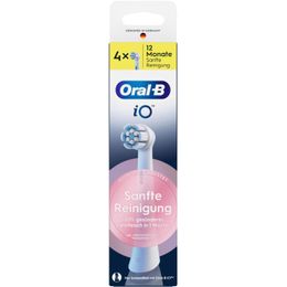 Oral-B Herren Aufsteckb&uuml;rsten "iO Sanfte Reinigung", 4 Stk., wei&szlig;, Zahnb&uuml;rstenk&ouml;pfe, fortschrittliche Plaque-Entfernung, f&uuml;r empfindliches Zahnfleisch