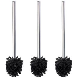 WC-Reinigungsb&uuml;rste Wenko, H:35cm L:8cm, schwarz, Edelstahl, Kunststoff, Reinigungsb&uuml;rsten, schwarz, Durchmesser 8 cm