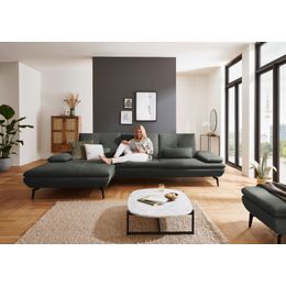 Ecksofa DIE PLANBAR, B:322cm H:93cm T:188cm, gr&uuml;n, 100% Recyceltes Polyester, Wohnzimmer, Sofas, "MP-IN23002 L-Form", wahlweise mit Armteil- und