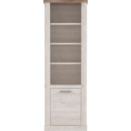 B&uuml;cherregal FORTE, B:71,2cm H:212cm T:41,3cm, wei&szlig;, FSC-zertifizierter Holzwerkstoff, Wohnzimmer, Regale, "Duro", H&ouml;he 212 cm, Aktenregal mit T&uuml;r, im