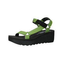 Fly London Damen Keilsandalette "Fly London Sandalen Leder", Gr. 39, schwarz, Leder, Schuhe