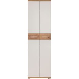 Garderobenschrank Germania, B:59cm H:199cm T:40cm, wei&szlig;, Flur, Schr&auml;nke, "Topix", mit ausziehbarer Kleiderstange