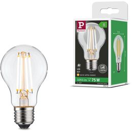 Paulmann LED-Leuchtmittel "Eco-Line Filament 230V LED Birne E27 1055lm 5,7W 3000K dimmbar Klar", L:10,5cm &Oslash;:6cm, transparent, Leuchtmittel