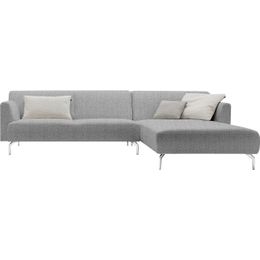 Ecksofa, B:296cm H:82cm T:179cm, grau, CREATION BY ROLF BENZ, Chenille COCO (72% Polyester, 15% Baumwolle, 13% Polyacryl), Wohnzimmer, Sofas, "CR.446