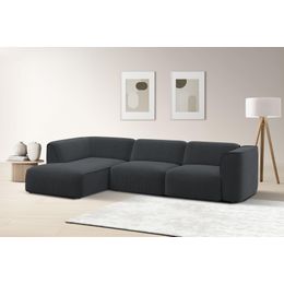 Ecksofa OTTO HOME, B:295cm H:70cm T:162cm, grau, 100% Polyester, Wohnzimmer, Sofas, "Merid L-Form, jederzeit durch Module erweiterbar, B/T/H: