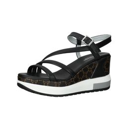Nero Giardini Damen Keilsandalette "Nero Giardini Sandalen Leder", Gr. 41schwarz, Leder, Schuhe