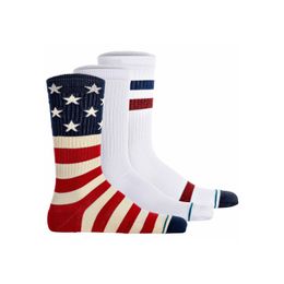Stance Herren Kurzsocken "Socken The Americana 3er Pack", Gr. 38, bunt, Obermaterial: 75% Baumwolle CO. 17% Polyester PES. 6% Nylon NY. 2% Elasthan