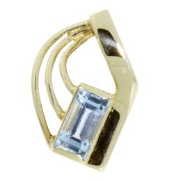 OSTSEE-SCHMUCK Damen Kettenanh&auml;nger "- Gleiter-Mindy - Gold 333/000 - Blautopas", Gelbgold 333, gold, Gelbgold 333, Schmuckanh&auml;nger