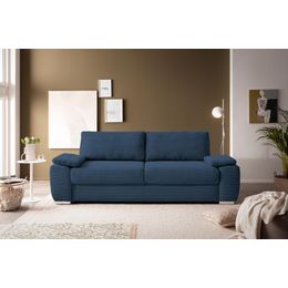 3-Sitzer, B:258cm H:100cm T:105cm, blau, exxpo - SOFA FASHION, Sofas, "SOLSBURY, bequem und komfortabel, Sofa, Schlafsofa, Breite 258cm", inkl.