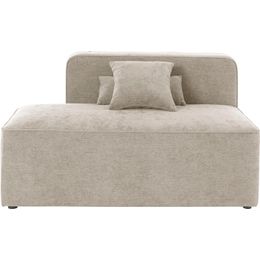 Recamiere Home Affaire, B:140cm H:76,5cm T:93cm, grau, 100% Polyester, Sofas, "Sundstrup", Modulserie, individuelle Zusammenstellung