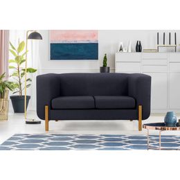 2-Sitzer Home Affaire, B:160cm H:76cm T:88cm, blau, Sofas, "Gaut", 2-Sitzer