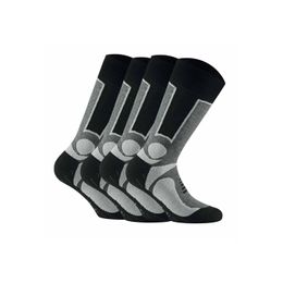 Rohner Socks Herren Kurzsocken "Socken trekking 2-er pack 4er Pack", Gr. 35, grau, Obermaterial: 38% Baumwolle CO. 25% Wolle mw. 25% Polyacryl PAN.