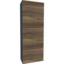 Hochschrank Welltime, B:60cm H:162cm T:31,8cm, transparent, Spanplatte, Badezimmer, Schr&auml;nke, "Lacona"