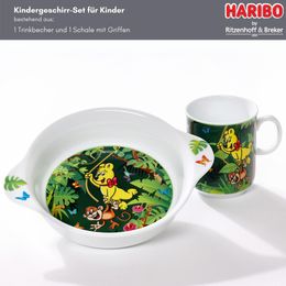Ritzenhoff & Breker Kindergeschirr-Set "HARIBO Jungle, 2-teilig", 2 Stk., gr&uuml;n, RITZENHOFF & BREKER, Geschirr-Sets, sp&uuml;lmaschinenfest