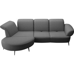Sit & More Ecksofa SIT & MORE, B:313cm H:91cm T:208cm, grau, 95%Polyester 5%Polyamid, Wohnzimmer, Sofas, "Dance, L-Form, inkl. Sitztiefenverstellung", inkl.