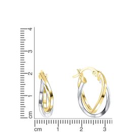 Firetti Damen Paar Creolen "Schmuck Geschenk Gold 375 Ohrschmuck Creole", 14mm, Gelbgold 375, gold, Gelbgold 375, Ohrringe