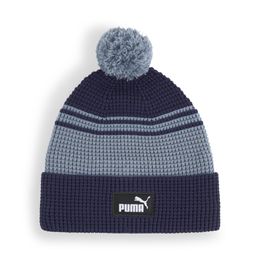 Puma Herren Beanie "Essentials Beanie mit Bommel Erwachsene", blau, Obermaterial: 50% Viskose, 23% Nylon, 27% Polyester; Unteres Futter: 100%