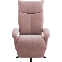 Sit & More TV-Sessel SIT & MORE, B:74cm H:112cm T:82cm, rosa, 95% Polyester, 5% Polyamid, Sessel, "Zoe, inkl. Kopfteilverstellung & 360 Drehfunktion", wahlweise
