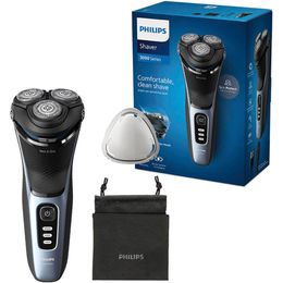 Philips Elektrorasierer "Shaver Series 3000 S3243/12", schwarz, B:14cm H:19cm T:8cm, Elektrorasierer, 5-dimensional bewegl. Flex-Scherköpfe,