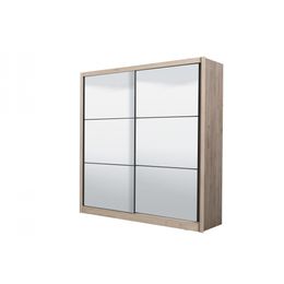 Schwebet&uuml;renschrank Inosign, B:213,5cm H:61cm T:215,5cm, grau, Spanplatte, Schr&auml;nke, "Navara Kleiderschrank mit Spiegel W&auml;scheschrank", mit