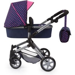 BAYER Kinder Kombi-Puppenwagen "City Neo, Blau/Pink", bunt, Metall, Polyester, B:39cm H:79cm T:82cm, Puppenwagen