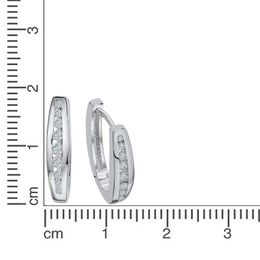 Vivance Damen Paar Creolen "925 Silber rhodiniert", one-size, Silber 925 (Sterlingsilber), silber, Silber 925 (Sterlingsilber), Ohrringe