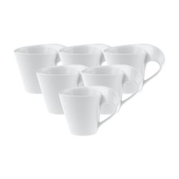 Villeroy & Boch VILLEROY & BOCH Espressotasse "Espressotassen NewWave Caffè 80 ml 6er Set weiß", weiß, Trinkgefäße