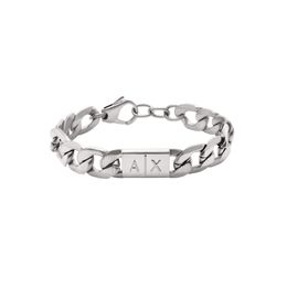 Armani Exchange Damen Edelstahlarmband "Schmuck Geschenk Edelstahl Armschmuck CLASSIC", 22cm, Edelstahl, silber, Edelstahl, Armb&auml;nder